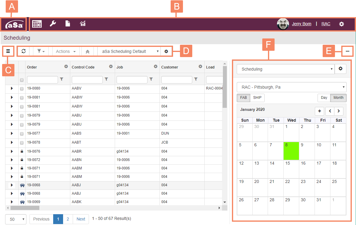 Scheduling Screen Overview